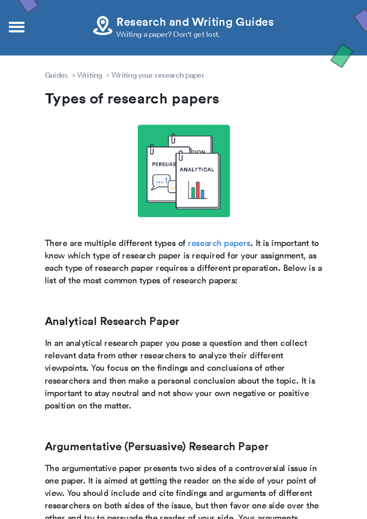 research paper english - Research and Writing Guides Guides > Writing ...