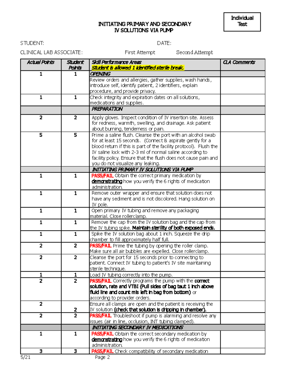 IV Primary AND Secondary 5-21 - INITIATING PRIMARY AND SECONDARY IV ...
