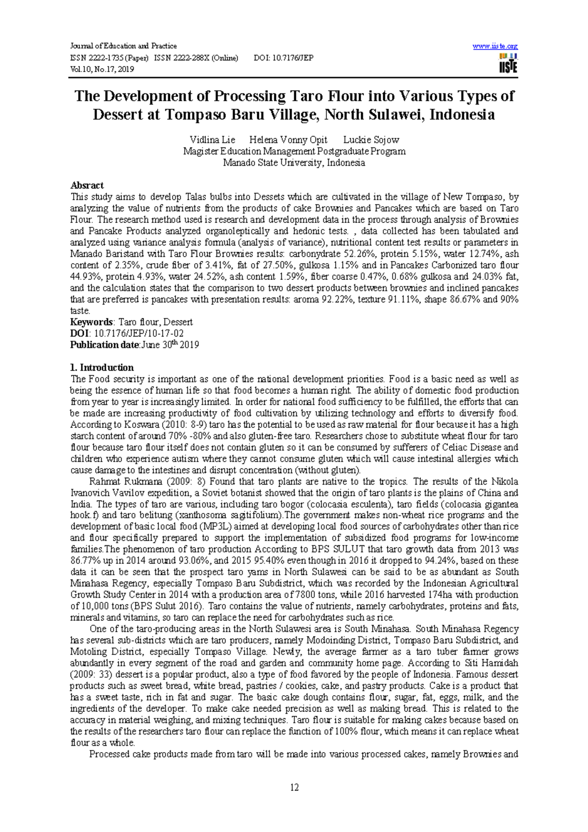 Processing taro flour - The research method used is research and ...