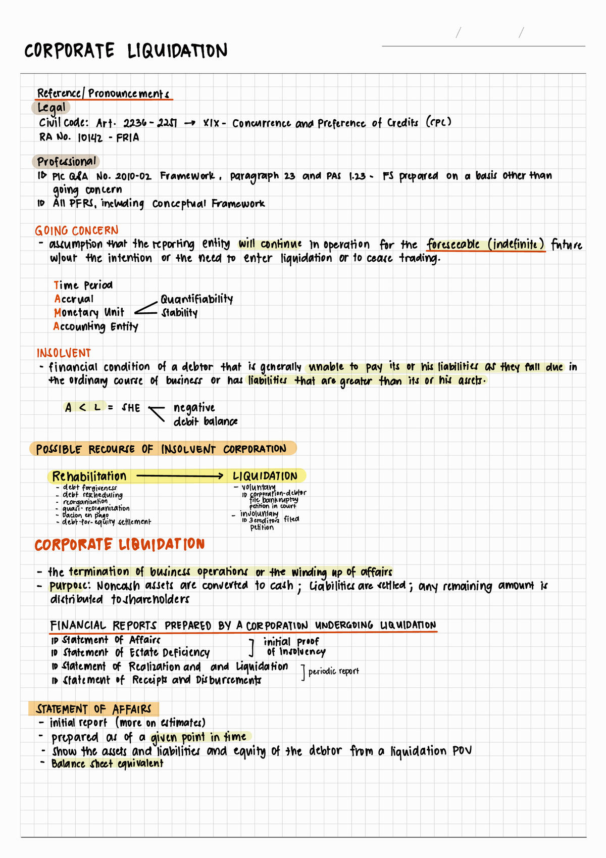 02-Corporate-Liquidation - Accountancy Business Management - Studocu