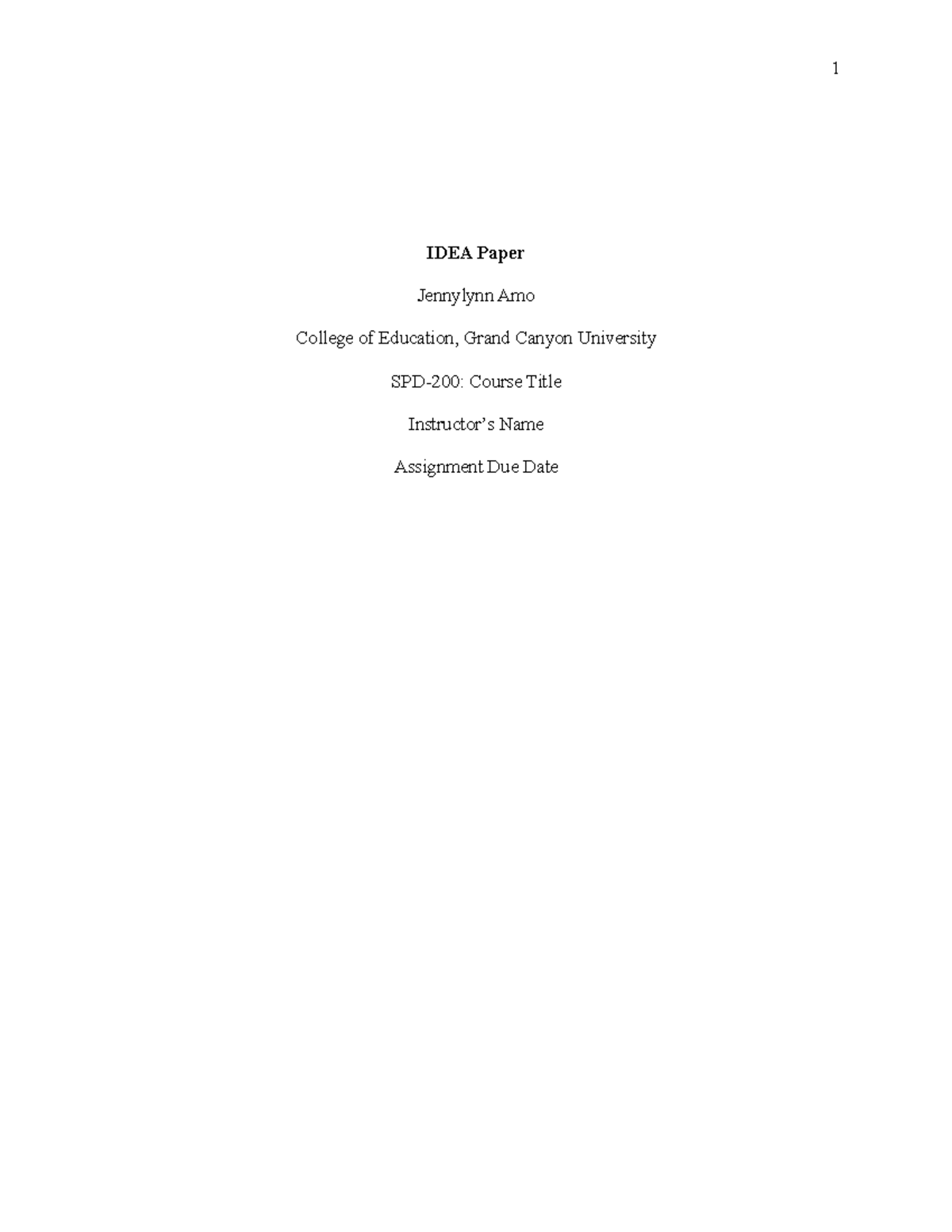 Writing Center Style Apa 7th Edition Template Without Abstract 7