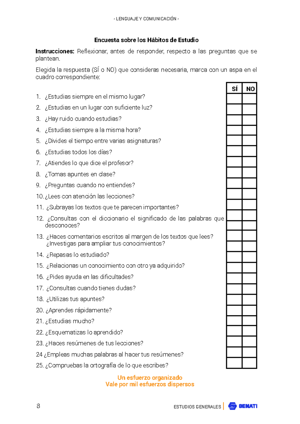 Tarea 1 - muy difil - · LENGUAJE Y COMUNICACIÓN · 8 ESTUDIOS GENERALES ...