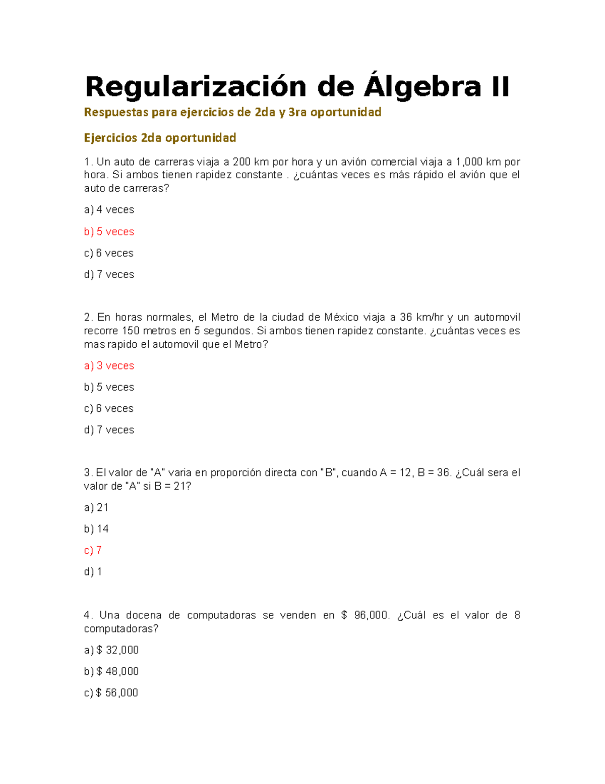 Álgebra II Regularización Respuestas - Regularización de Álgebra II ...
