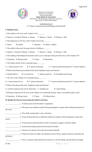 EXAM Final 2019 LIT - Diagnostic Test - Republic of the Philippines ...