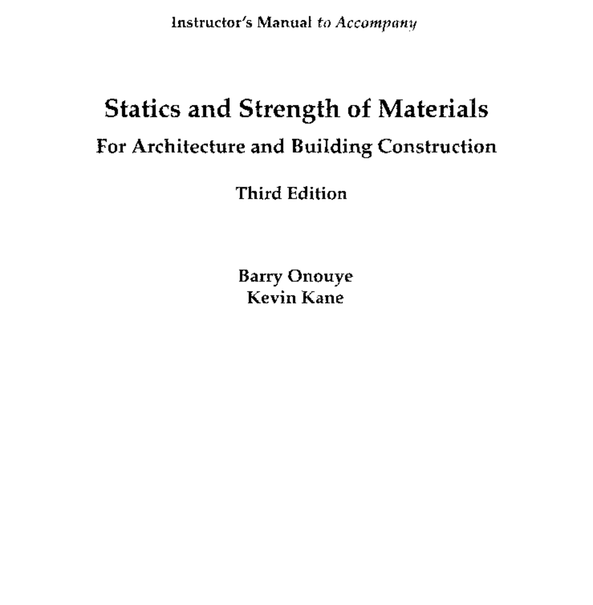 Instructor-solutions-statics-and-strength-of-materials-for-architecture ...