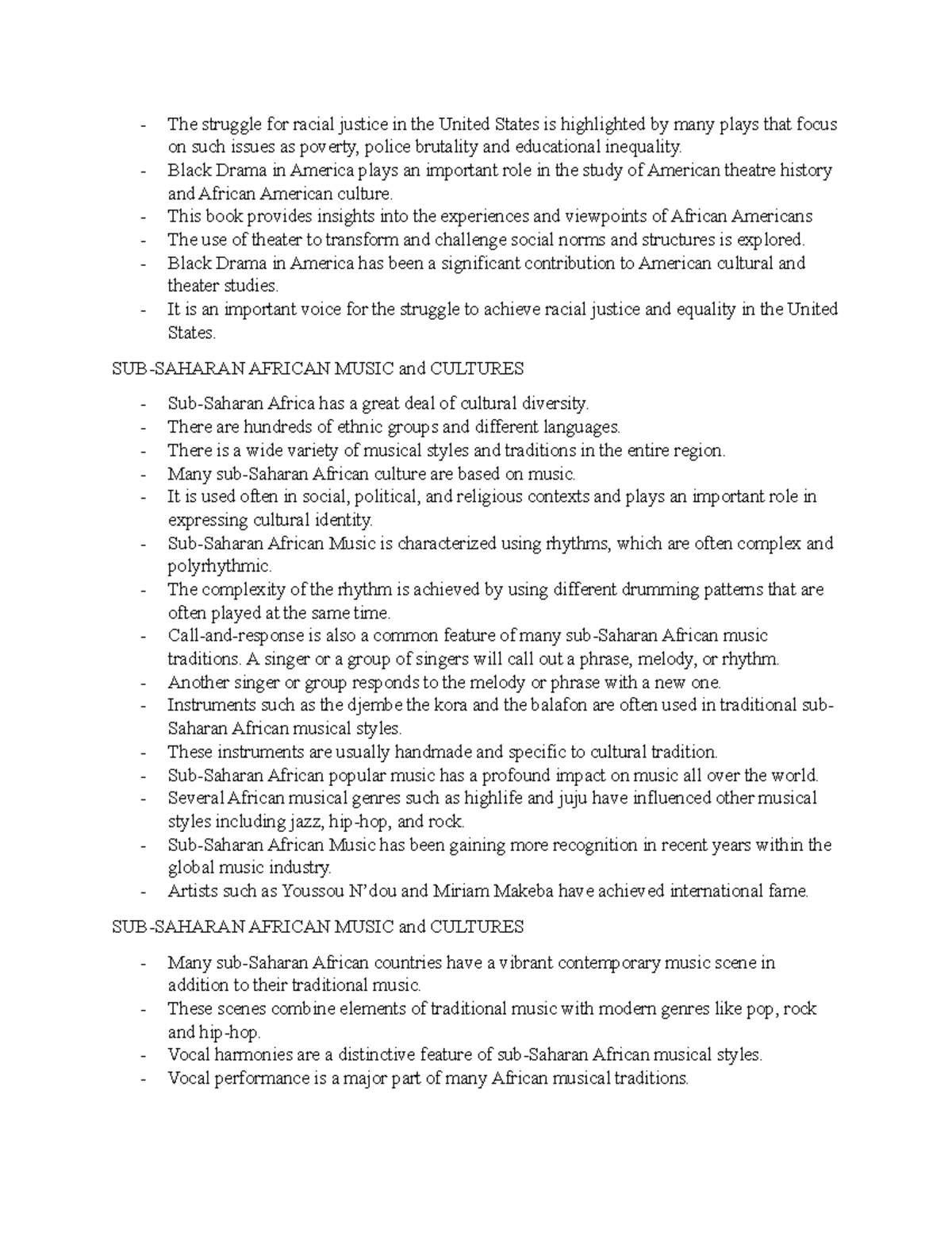 HIS 322 AFRO History Notes 15 - The struggle for racial justice in the ...