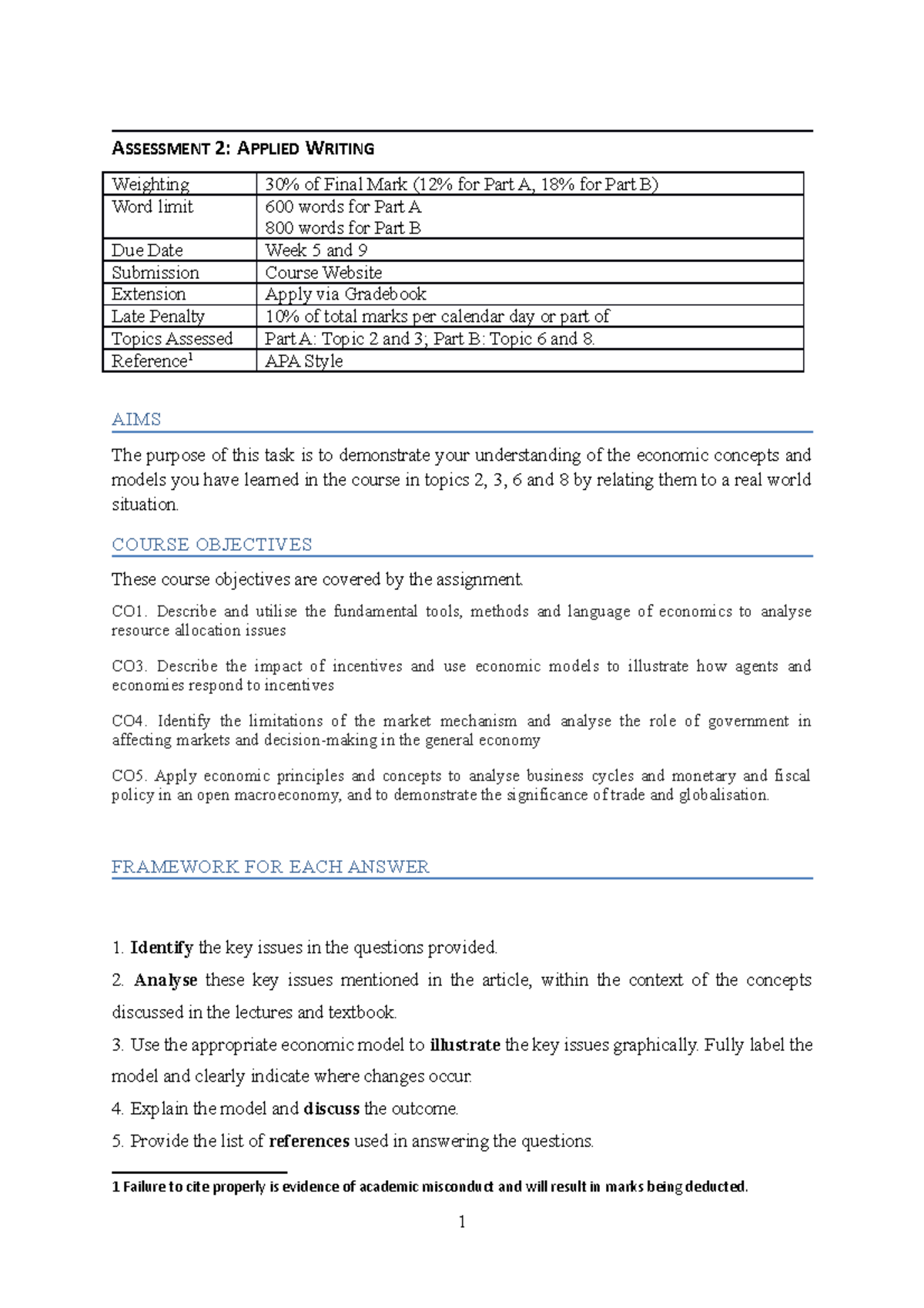 2023 SP2 Case Study final - ASSESSMENT 2: APPLIED WRITING Weighting 30% ...