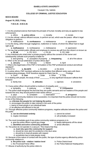 CLJ 1 Introduction TO Philippine Criminal Justice System - Our Lady of ...