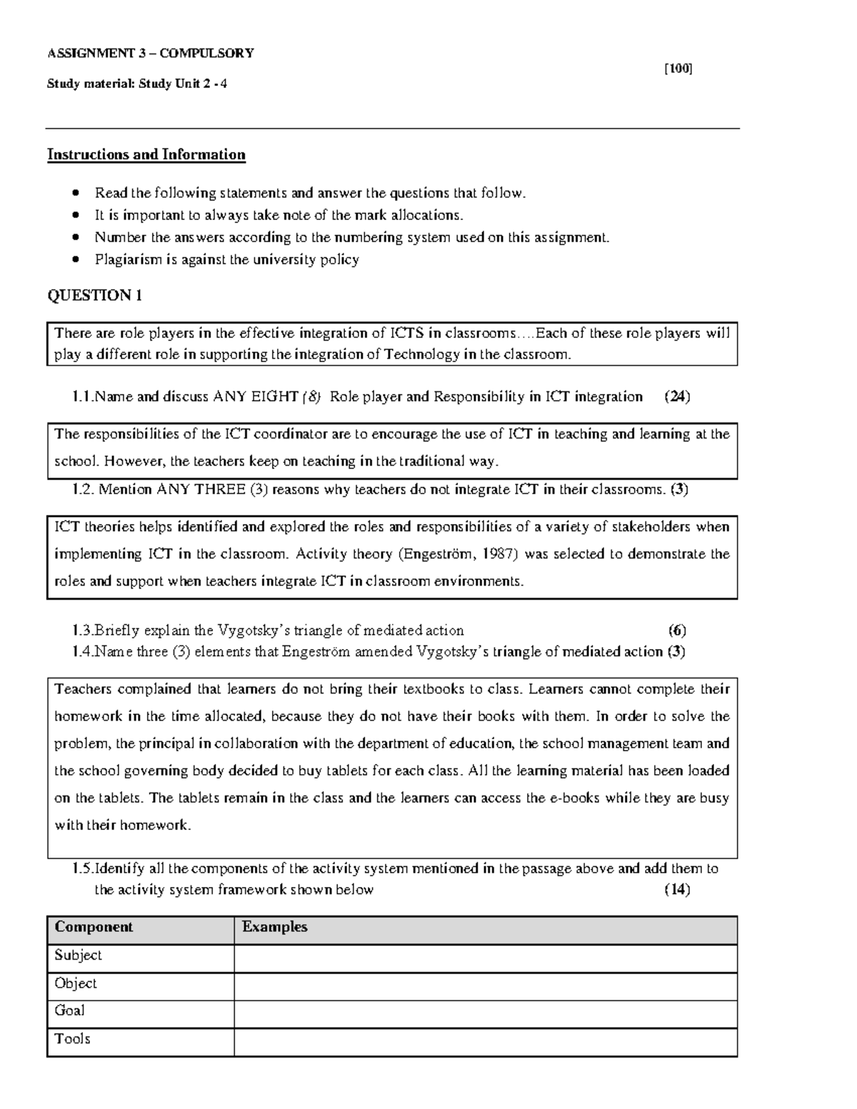 File name - Study - ASSIGNMENT 3 – COMPULSORY [100] Study material ...