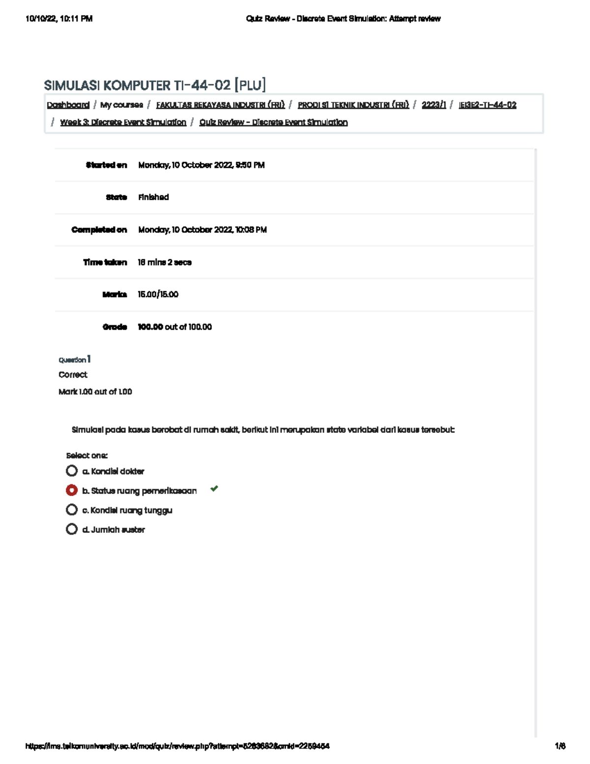 QUIZ Simkom 3 - quiz simulasi komputer - Computer Organization and Architecture - Studocu