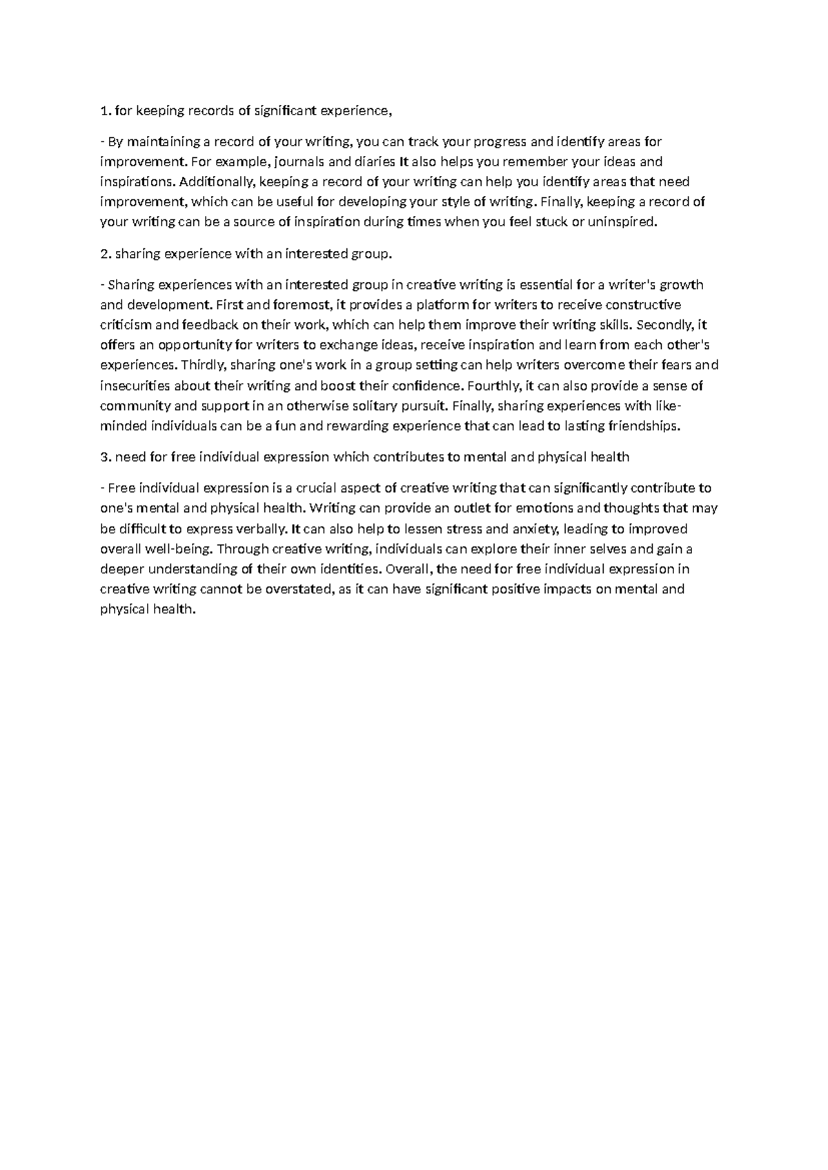 Maam laaaaaaaaaa - for keeping records of significant experience, By ...