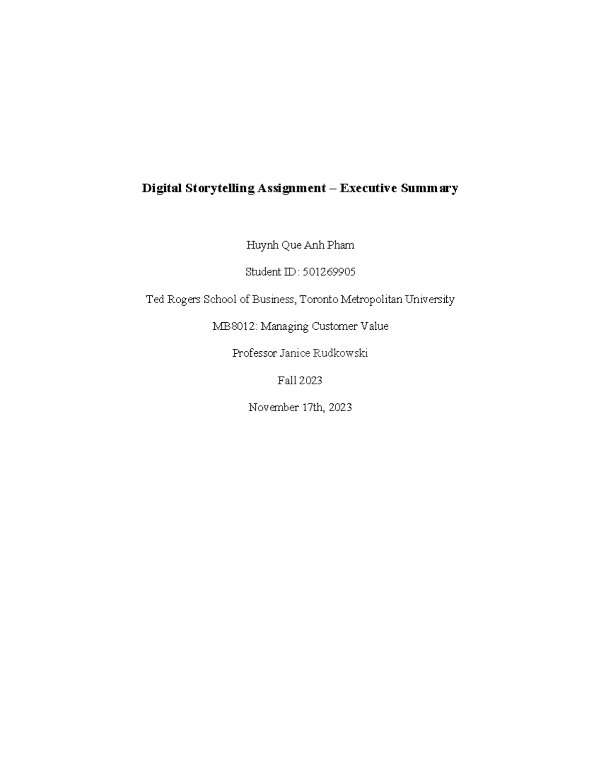 Digital Storytelling Executive summary - Digital Storytelling ...