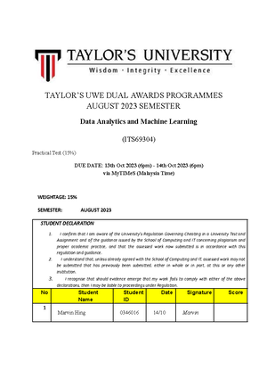 Tutorial 1(IS) - Tutorial 1 Part A: Review Questions Data, information and knowledge are all ...