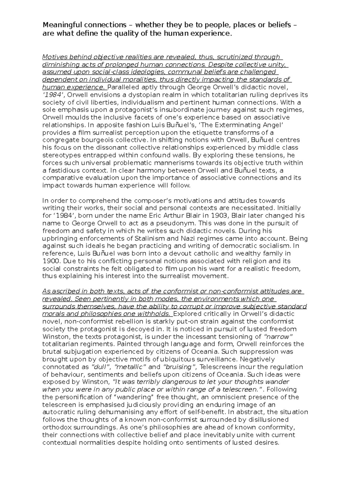 Final Transcript 1984 and The Exterminating Angel - Meaningful ...