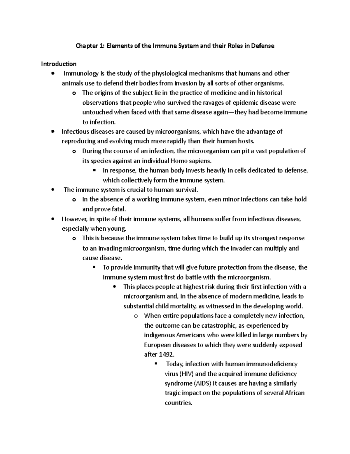 Chapter 1 Immuno - n/a - Chapter 1: Elements of the Immune System and ...