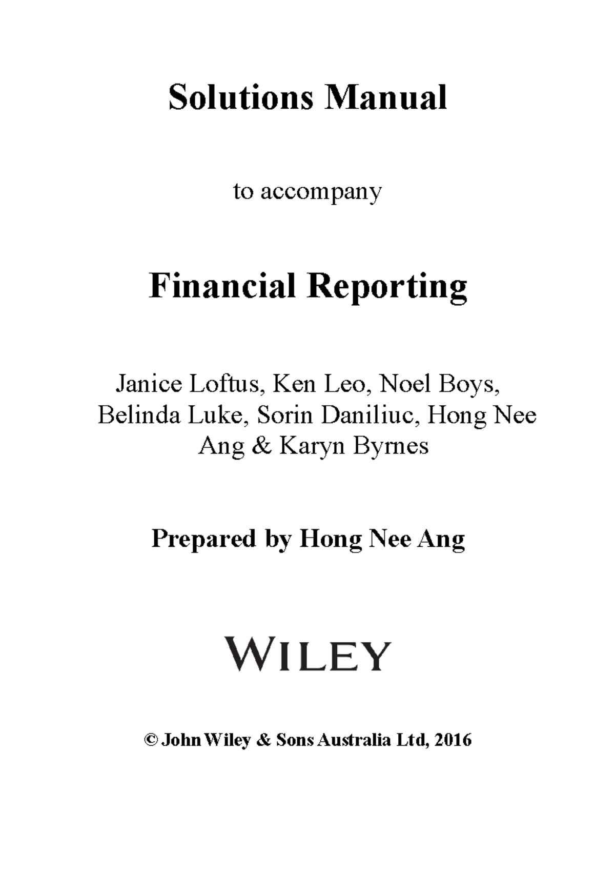 Ch01 sm loftus 1e - lecrure notes - Solutions Manual to accompany ...