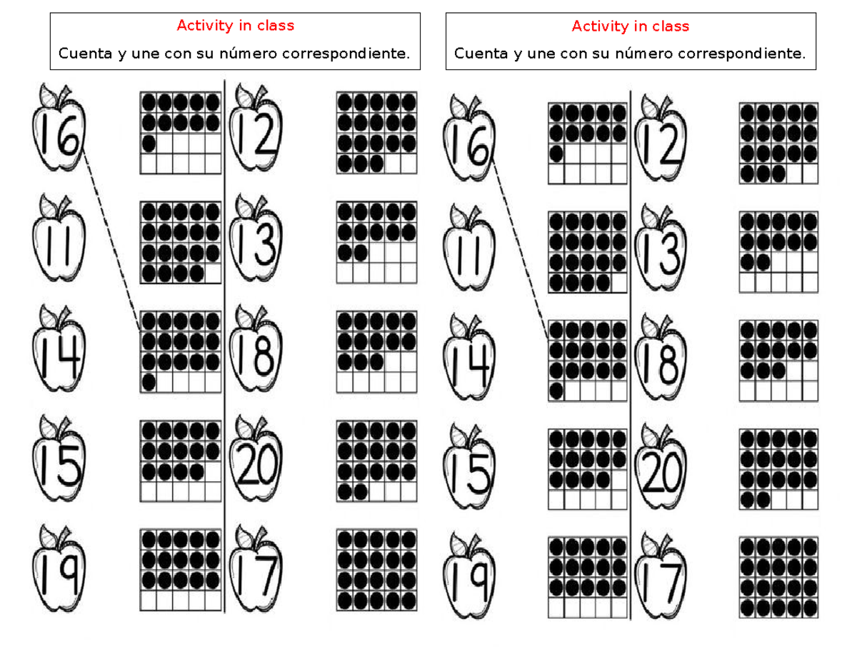 Actividad familia del 10 conteo - asm logica - Activity in class Cuenta ...