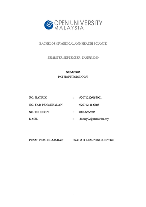Pathology - this paper is using format APA styles as references of ...