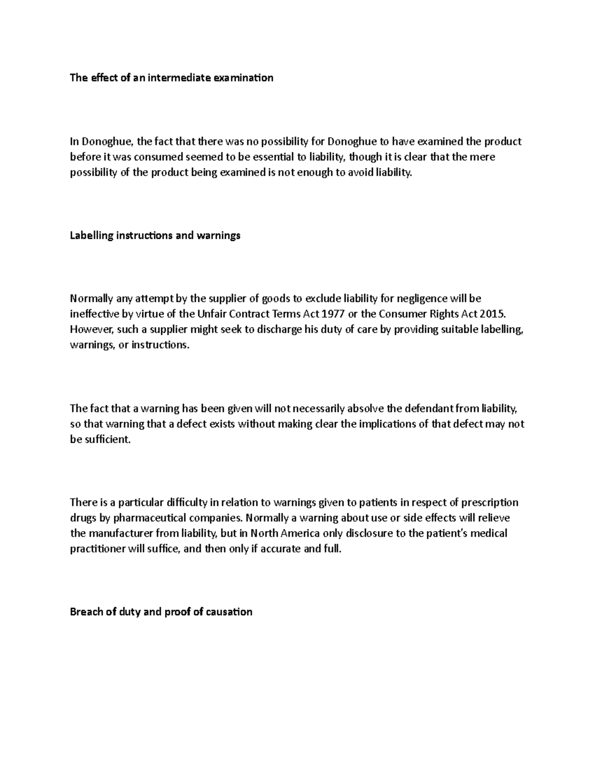 The effect of an intermediate examination - Labelling instructions and ...