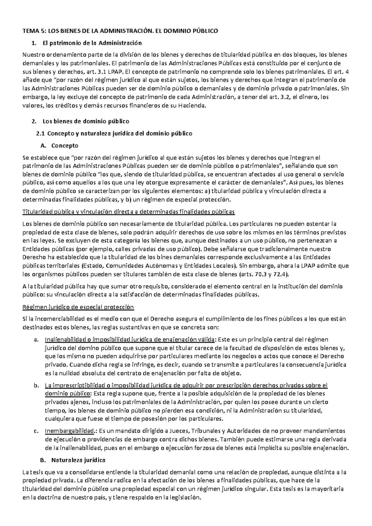 TEMA 5. Bienes DE LA Administración - Warning: TT: undefined function: 32 Warning: TT: undefined ...