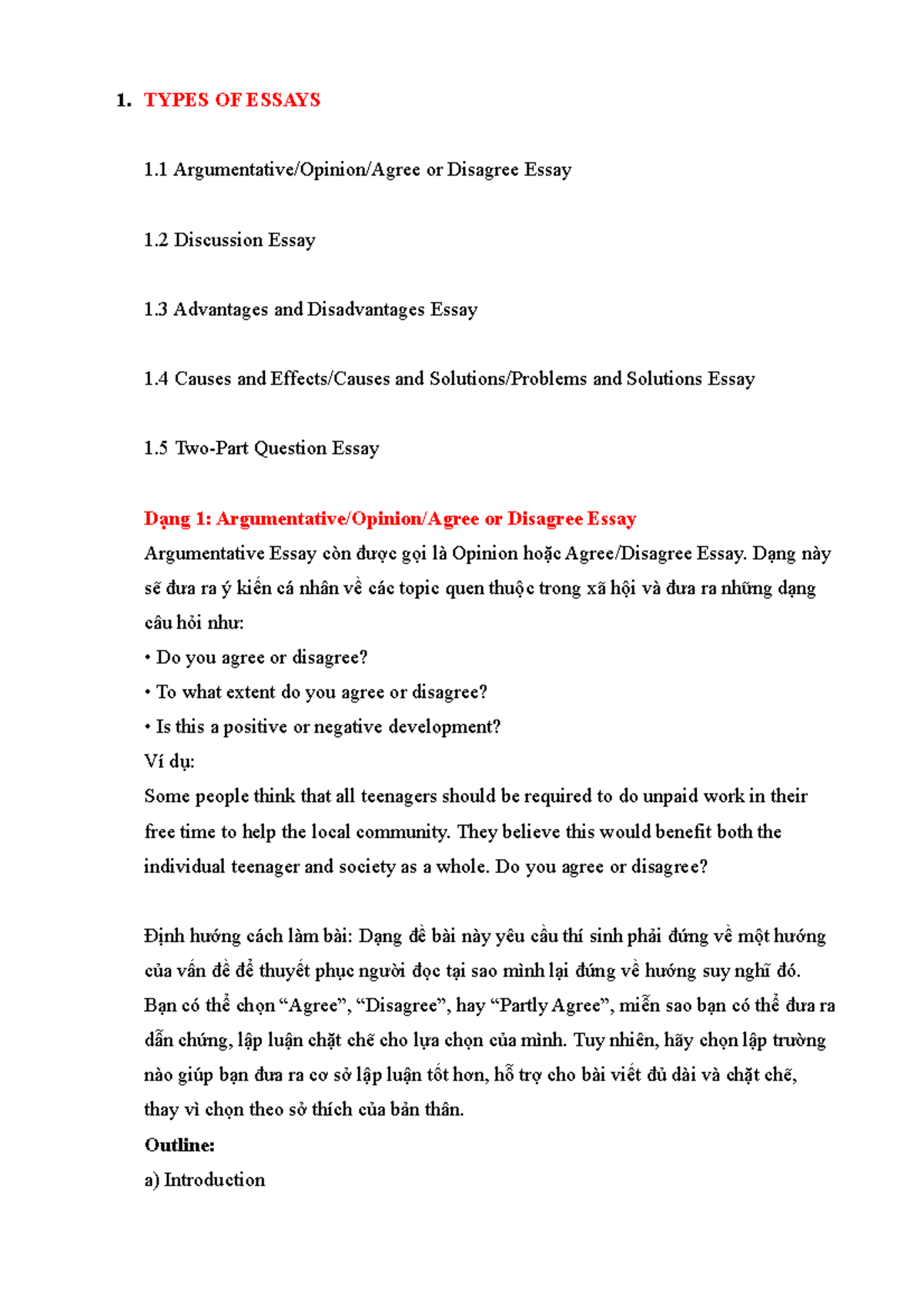 Types of essays - Internmidate - 1. TYPES OF ESSAYS 1 Argumentative ...