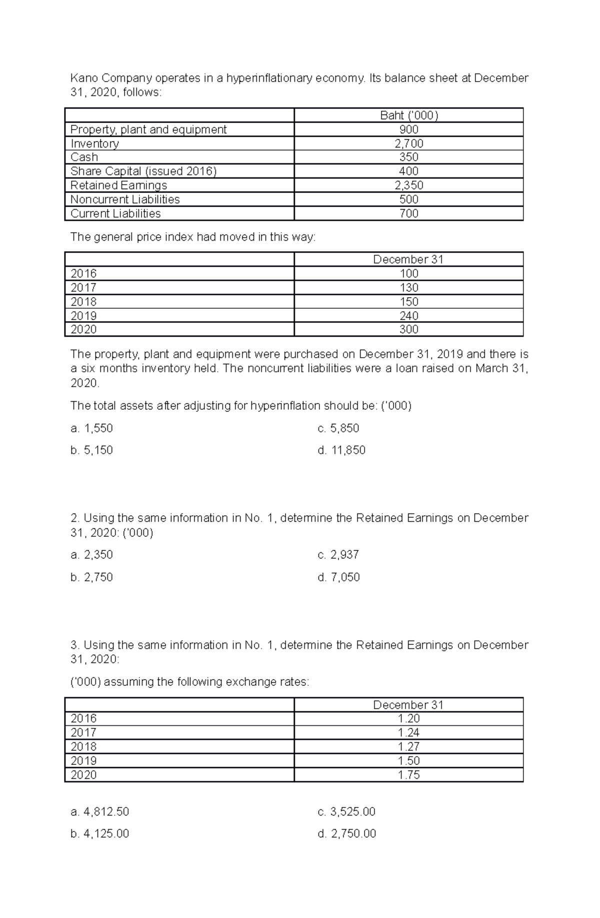 ACC 142 P2 Reviewer - Foreign Exhange - Kano Company operates in a ...