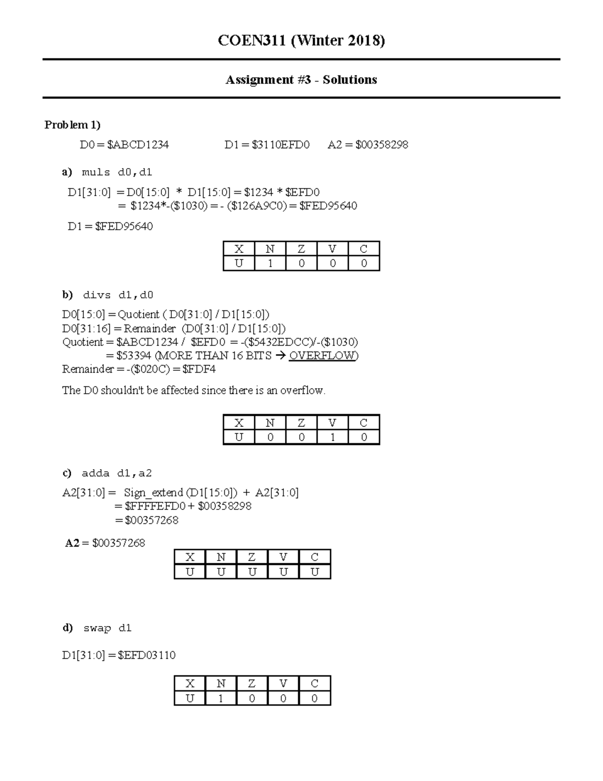 Assignment #3 - Solutions - COEN311 (Winter 2018) Assignment #3 ...
