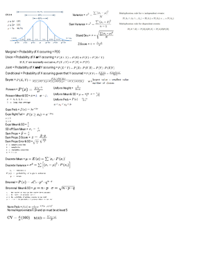 BU255 Midterm Cheat Sheet - Chapter 1 Vocabulary: Qualitative data: labels or names for - Studocu