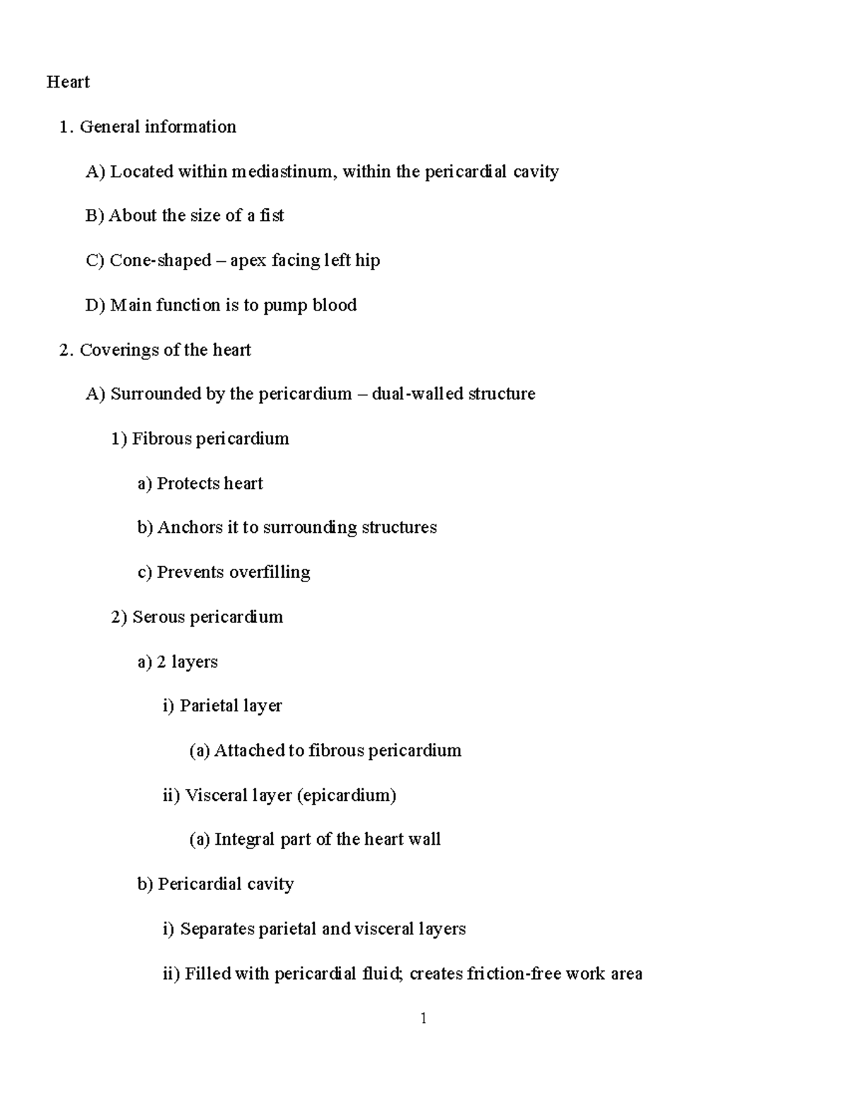 2021-BIOL 2652-Anatomy-Physiology-II-Heart-Lecture-Notes - Heart 1 ...
