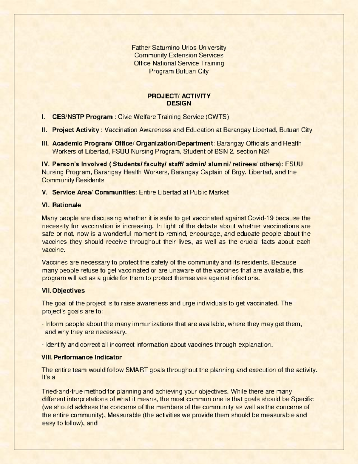 Revised NSTP Project Design - Group-3 - Father Saturnino Urios ...