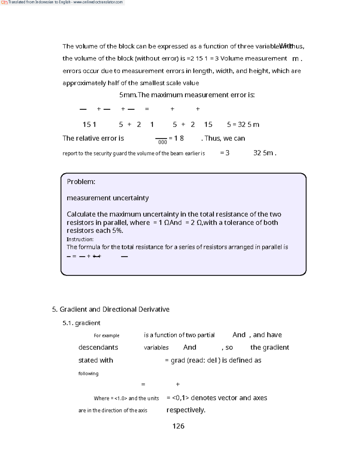 Gradient and Directional Derivative - The volume of the block can be ...