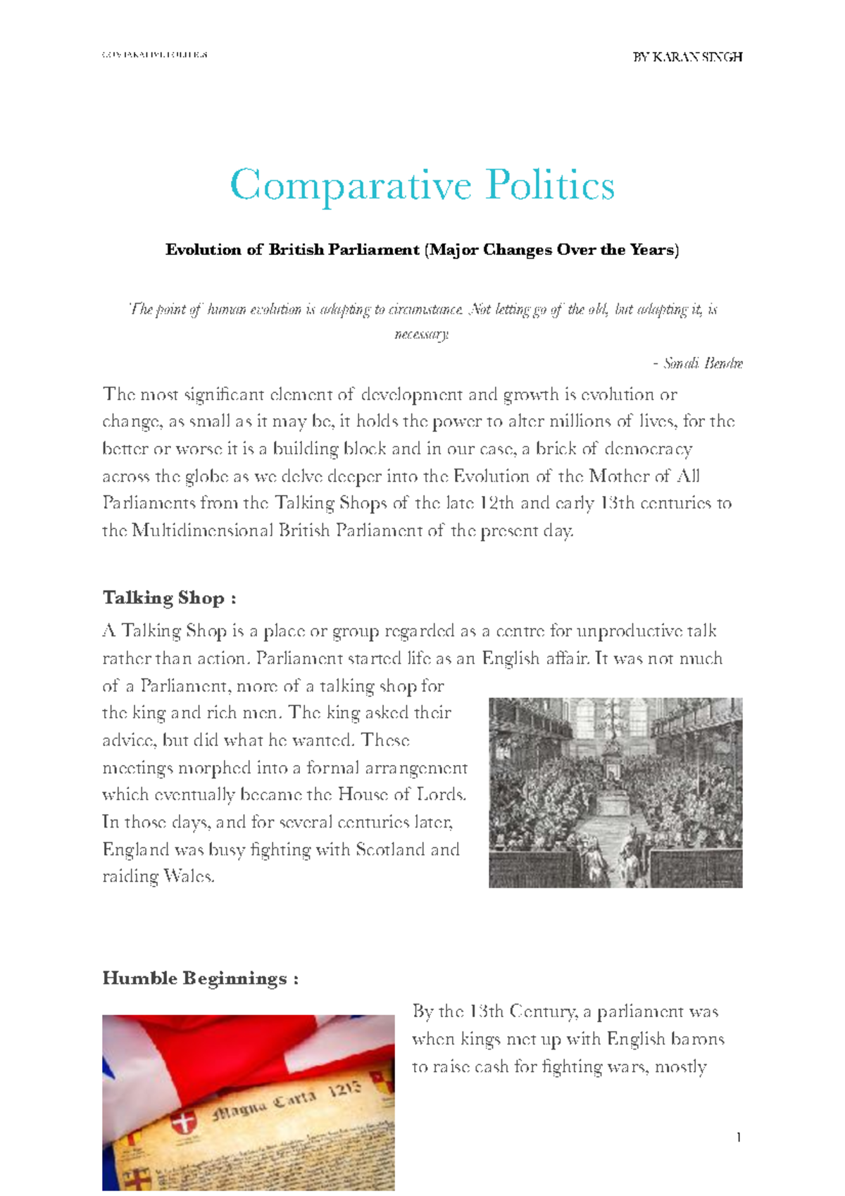Evolution of British Parliament (Major Changes Over the Years) - BA ...