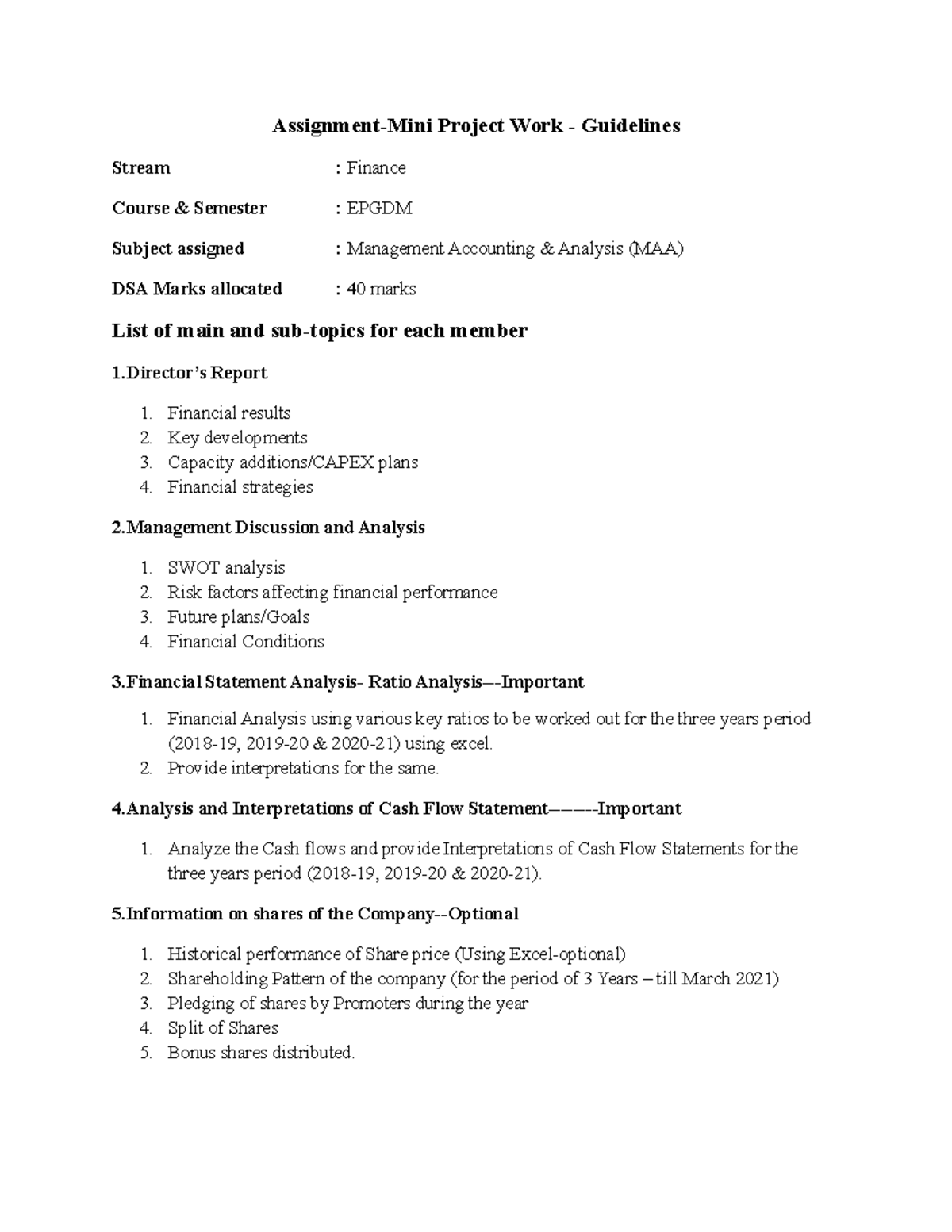 Mini Project Work - MAA Guidelines Assignment draft - Assignment-Mini ...