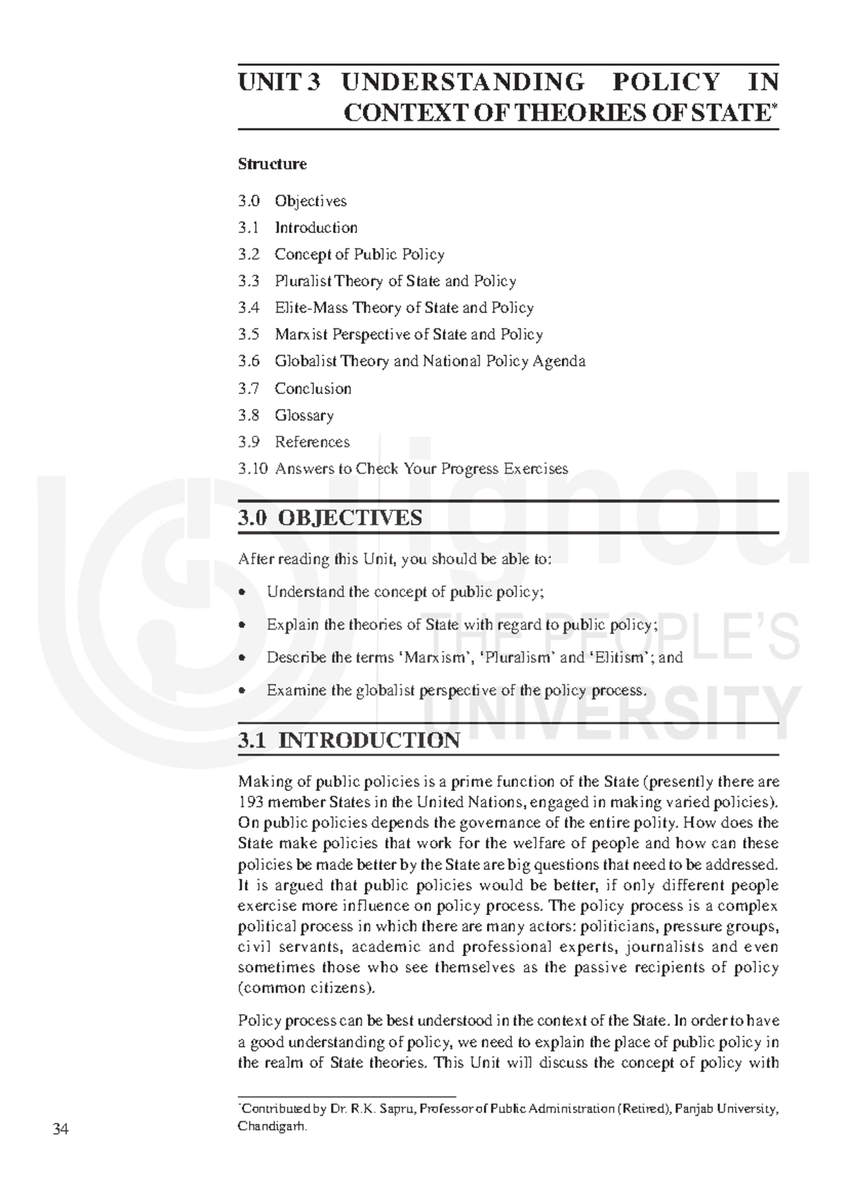 Unit-3 - BA hona political sci sem 6 notes - Context of Public Policy ...