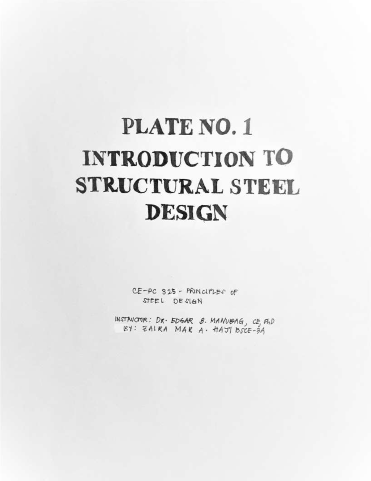 Steel Design PLATE terms and definition - BS civil engineering - Studocu