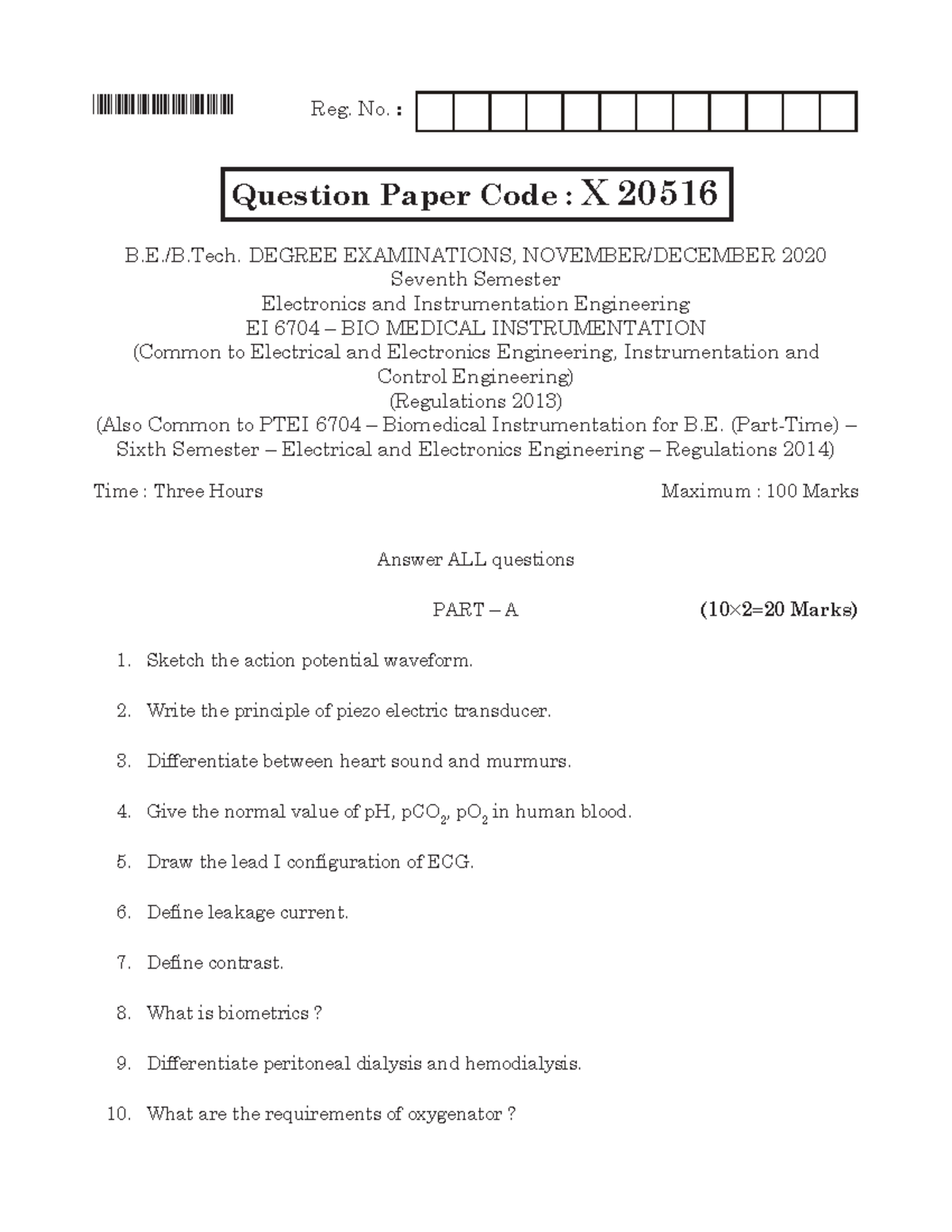 X20516(EL6704-PTEI6704) - X20516 Reg. No. : Question Paper Code : X ...