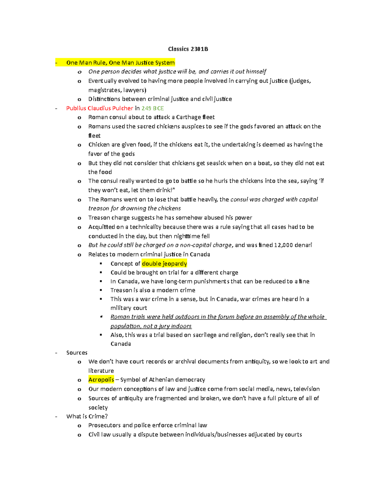 Classics 2301 - Classics 2301B One Man Rule, One Man Justice System o ...