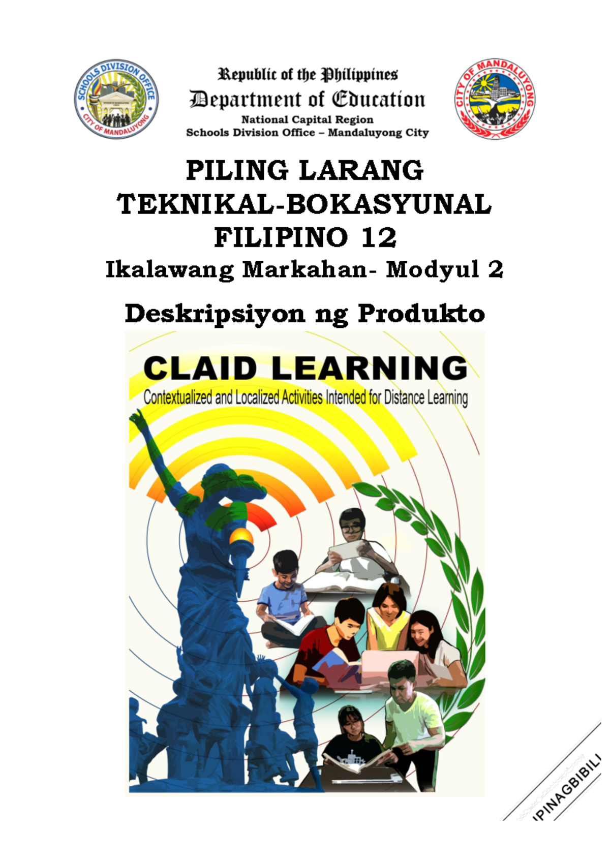 Piling-Larang-Tech Voc Q2 WK2 - ! ! ! ! ! PILING LARANG TEKNIKAL-BOKASYUNAL FILIPINO 12 ...