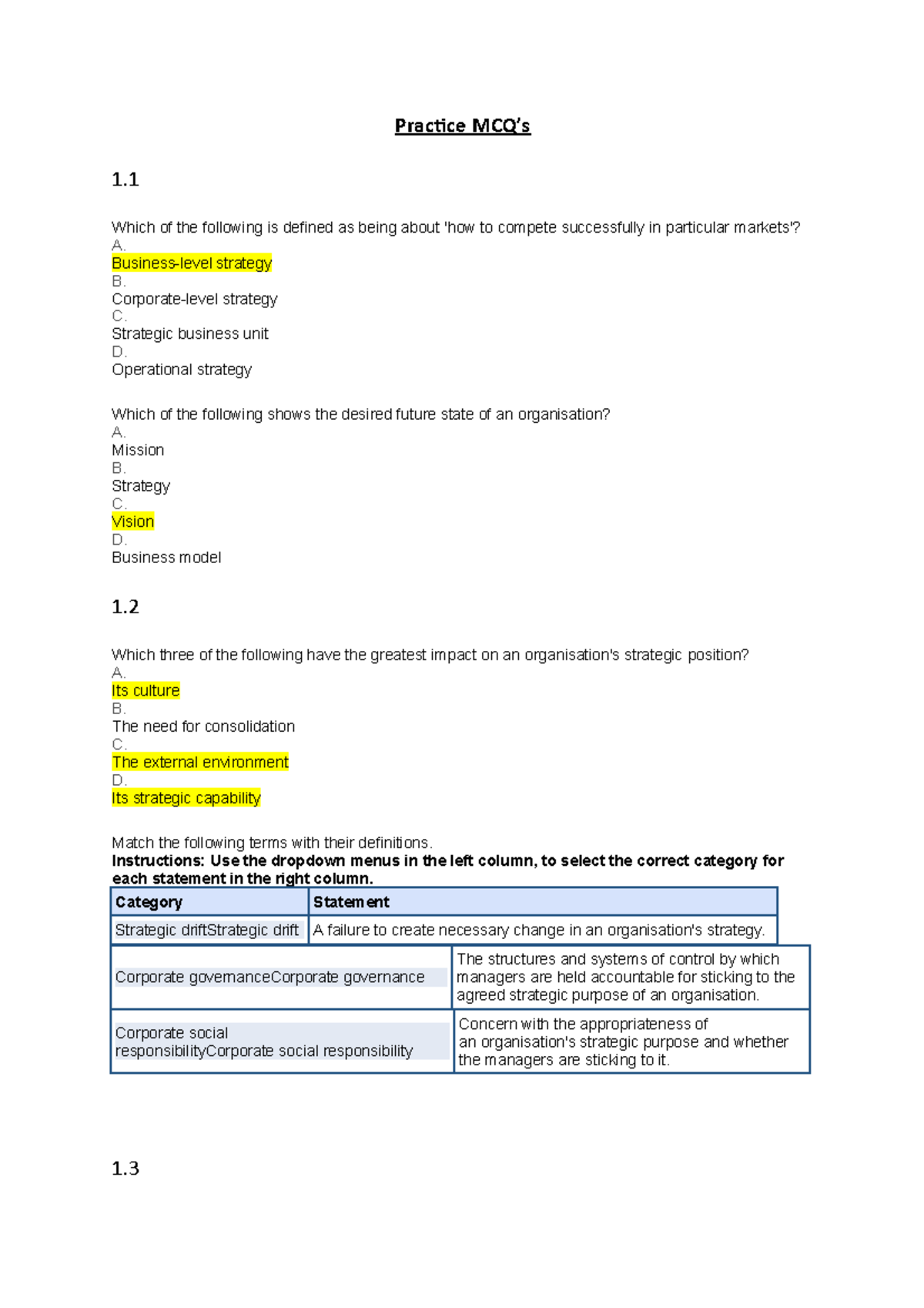 Practice MCQ’s - Practice MCQ’s 1 Which of the following is defined as ...