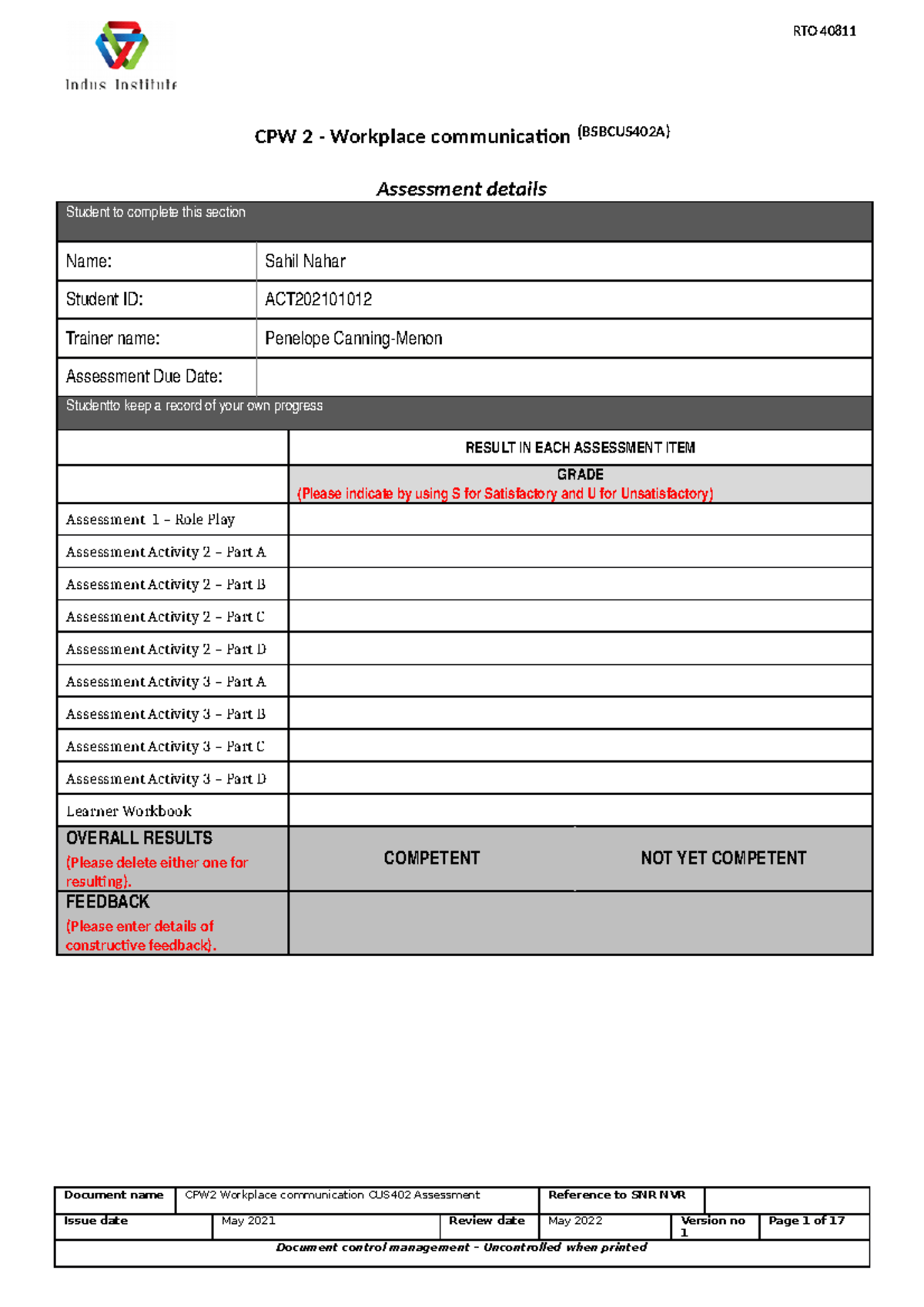 CPW2 Changed Pdf file - Essays to get Knowledge - RTO 40811 CPW 2 ...