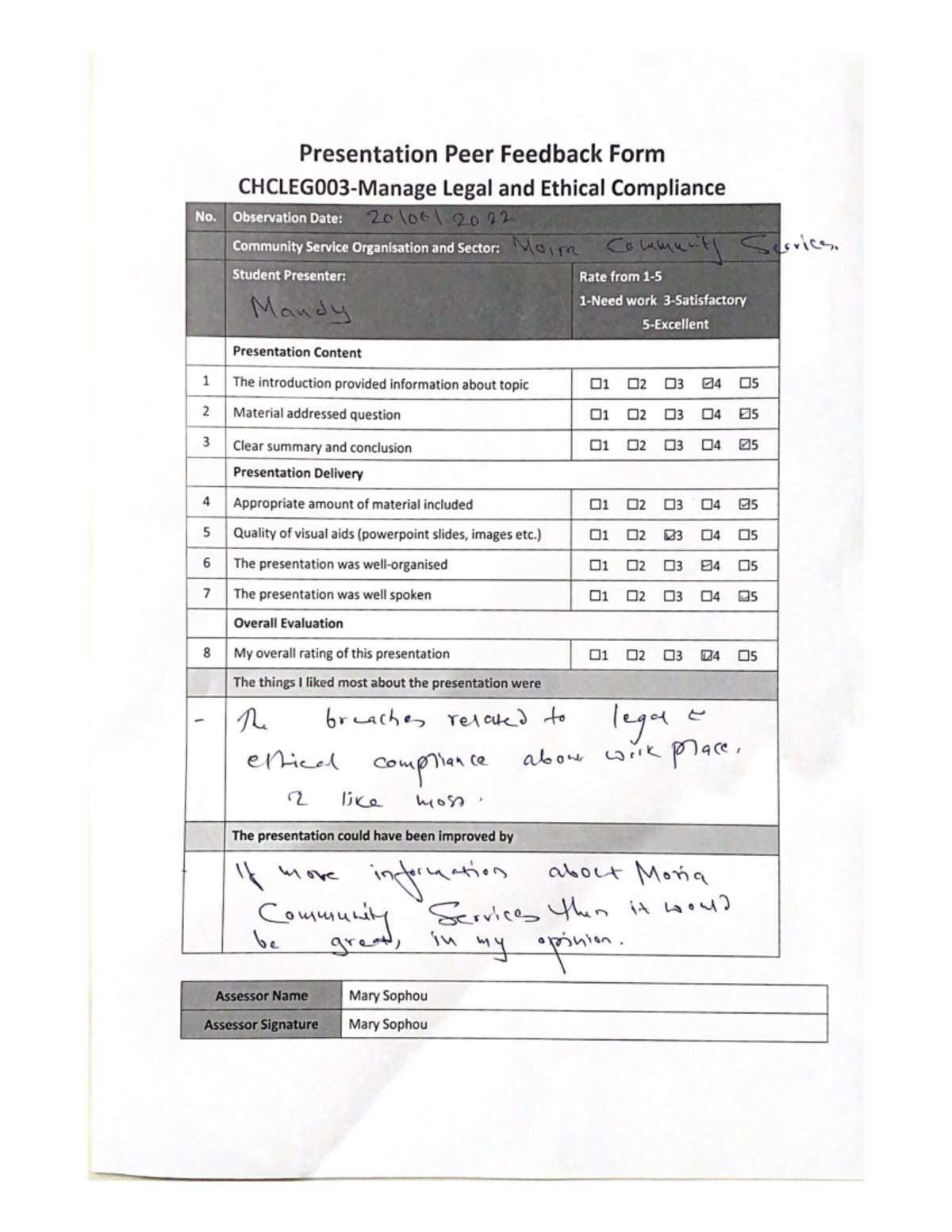 Feedback 2 - noted - CHCCOM003 - Studocu