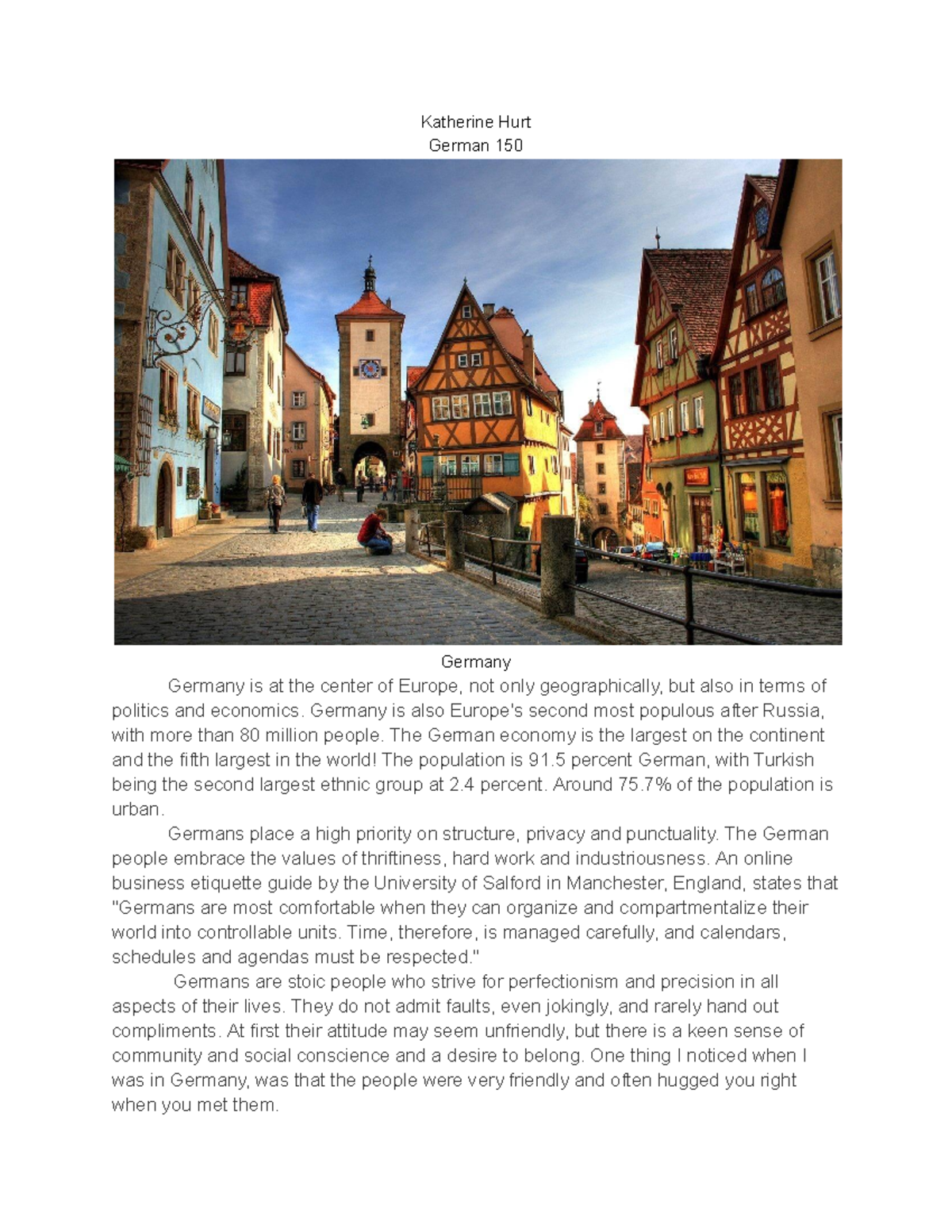 Kulturepunkte vier - Paragraph about german culture! - Katherine Hurt ...