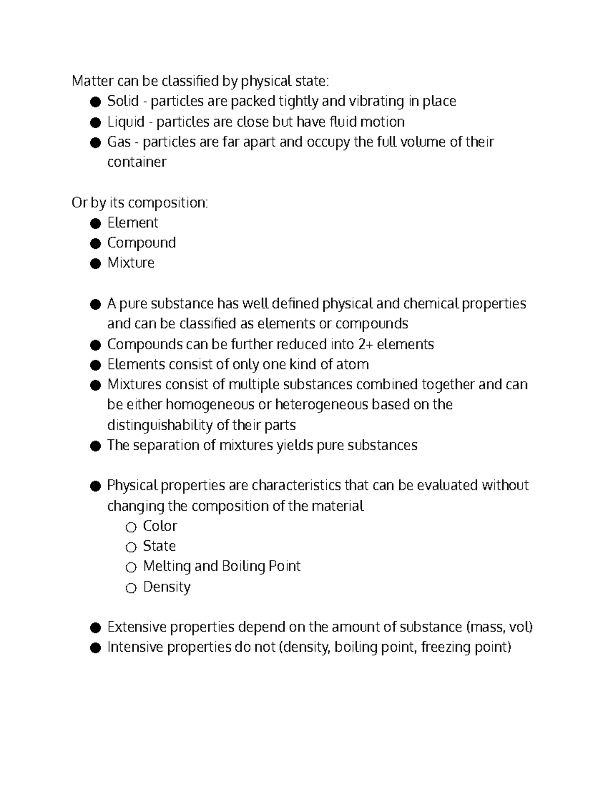 9 3 2021 - notes on the properties of matter - Matter can be classified ...