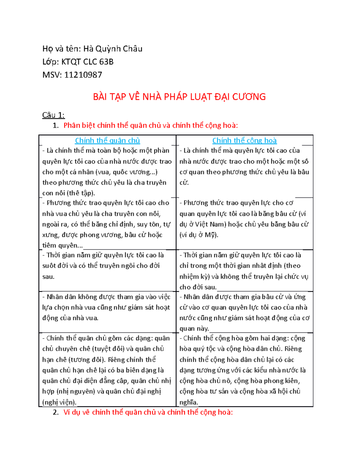 Hà-Quỳnh-Châu 11210987 KTQT-CLC-63B-PLĐC - H và tên: Hà Quỳnh Châuọ L p ...