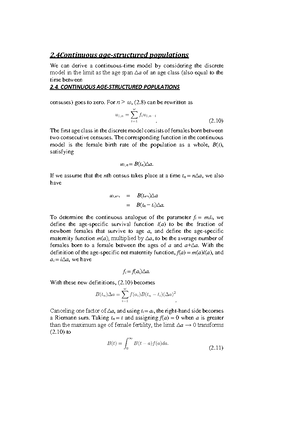Deterministic ODE models - 2.1 Exponential Growth: Modeling Suppose ...