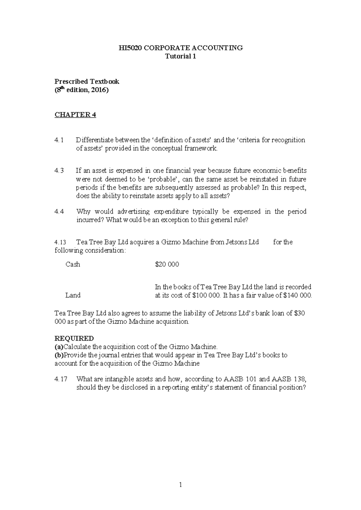 HI-5020 Corporate ACC Tutorial Questions 1-9 - 123 2 12 121 C C C 7 C A C D7 C 7 C 59 C AF7 C ...