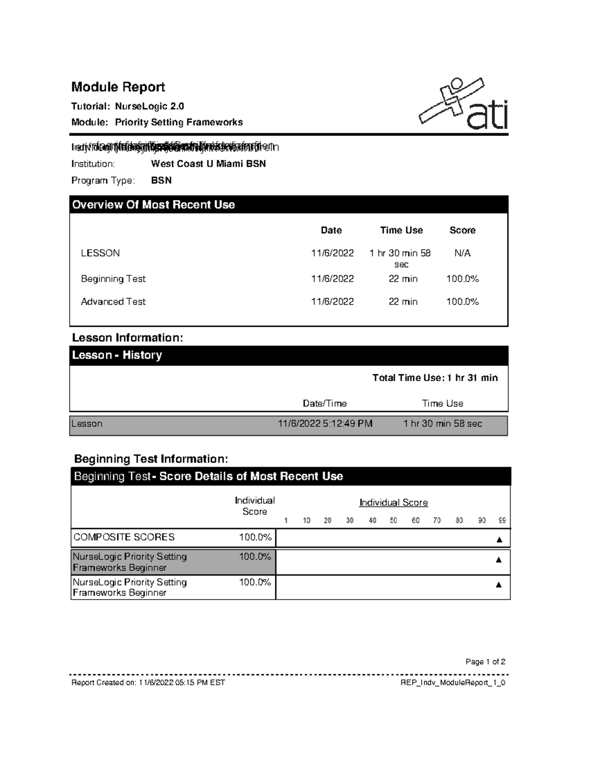 Nurse Logic Priority Setting Frameworks 1 - Individual Name ...