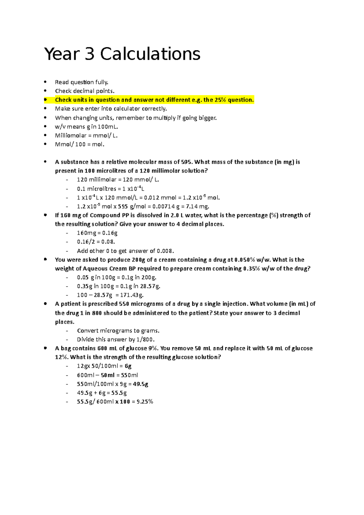 Parcial 04 2018, questions and answers - Year 3 Calculations Read ...