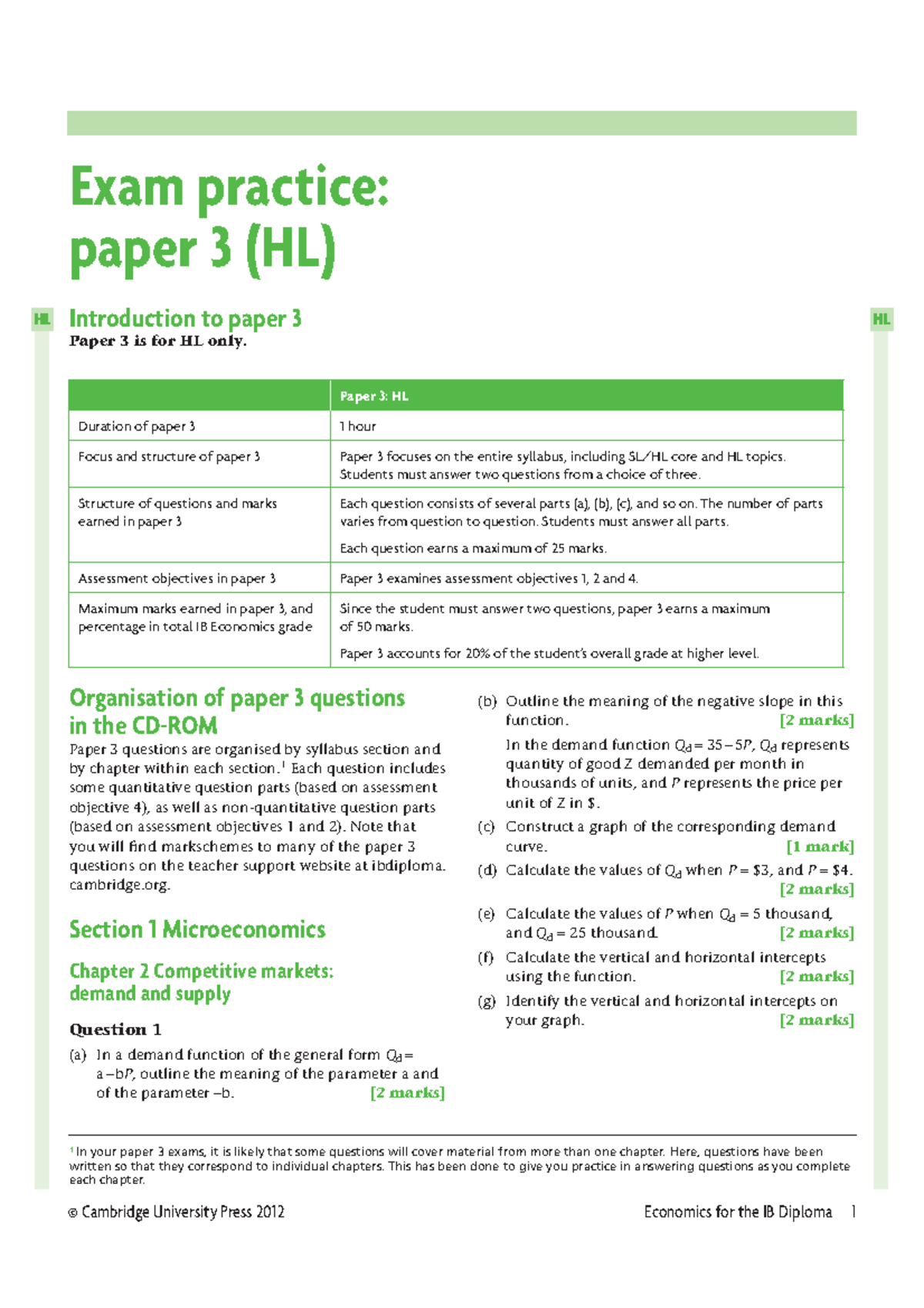 Exam practice paper 3 - Practise exercises - Exam practice: paper 3 (HL ...