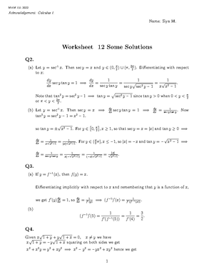 MAM151 Worksheet 4 - Practice work that helps you with checking your ...